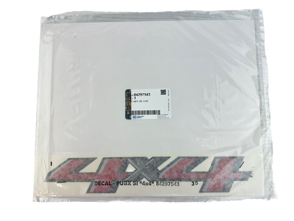 2018-2019 SILVERADO RED "4X4" BED DECAL STICKER NEW GM # 84297543 | eBay