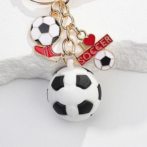 3D Soccer Keychain Mini Football Sports Event Souvenir Pendant Keyring ...