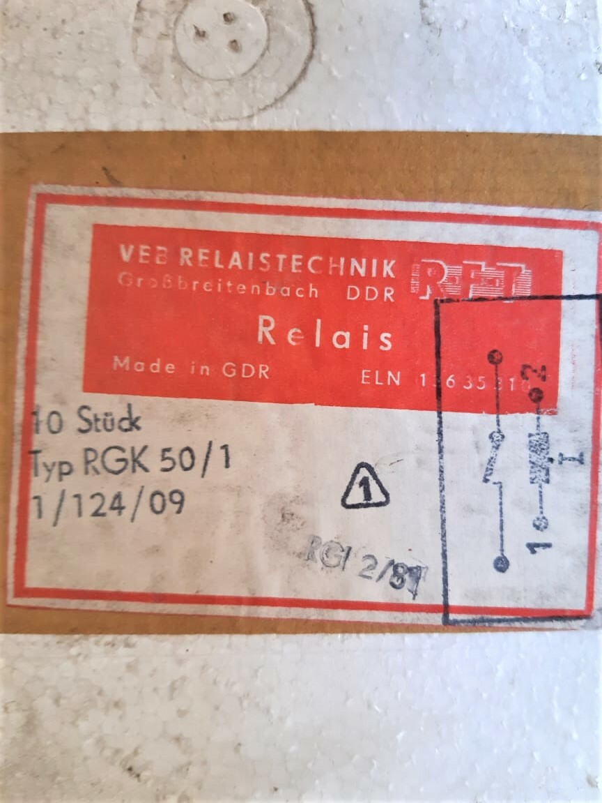 Lot of RFT FGB RGK 50/1 Reed Relay 2V - 56V 50/2 Inert Gas Chassis DDR ...
