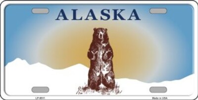 Alaska Bear Metal Novelty License Plate Tag | eBay