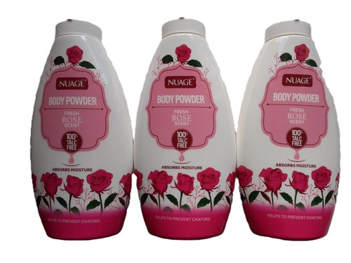 NUAGE 100% Talc Free Body Powder "Fresh Rose Scent" 3 x 250 ml | eBay UK