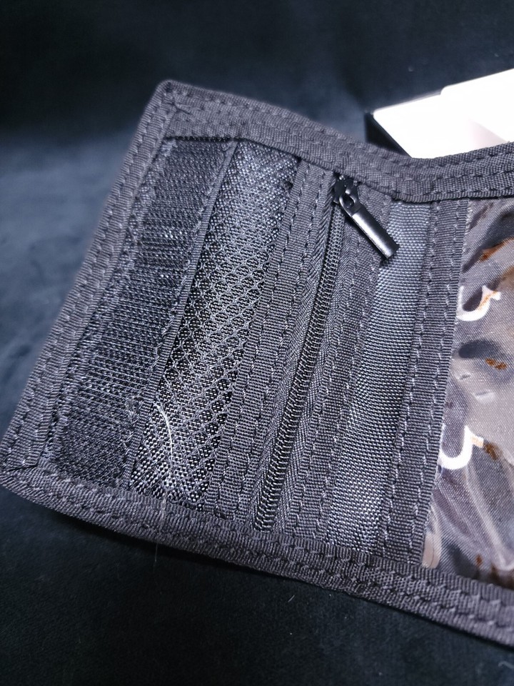 Mens Black Canvas True Religion Charli Tri fold Chain Wallet TR201023 ...