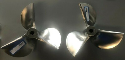 Set of Left + Right Mercury Racing 3 Blade Cleaver Boat Propeller 14.5 ...