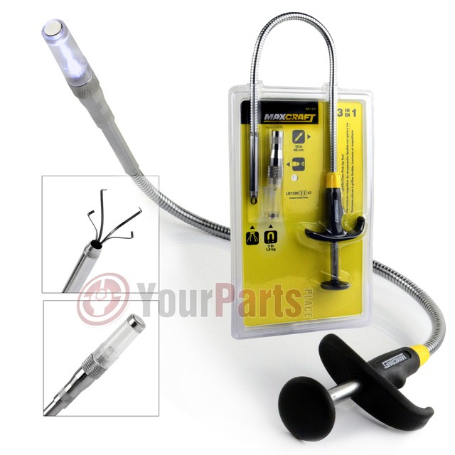 Maxcraft 3-in-1 Flex Lighted Magnetic/Claw Pick-Up Tool 60184 for sale ...