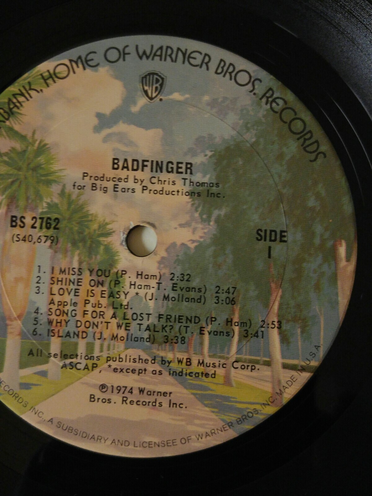 Badfinger 1974 Vinyl Warner Bros LP BS2762 Self Titled | eBay