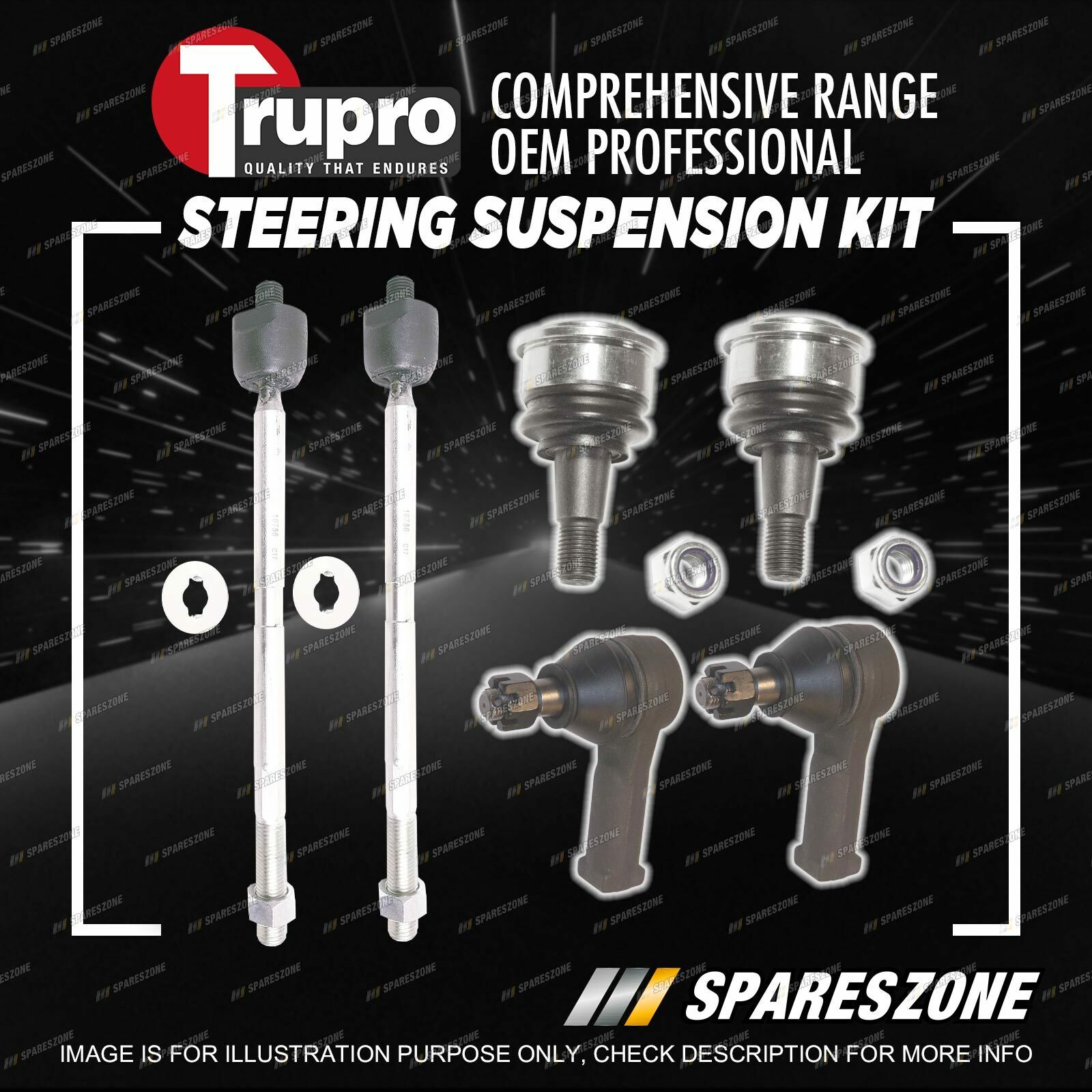 Trupro Ball Joint Tie Rod Rack End Kit for Holden Commodore VT VU VX VY ...