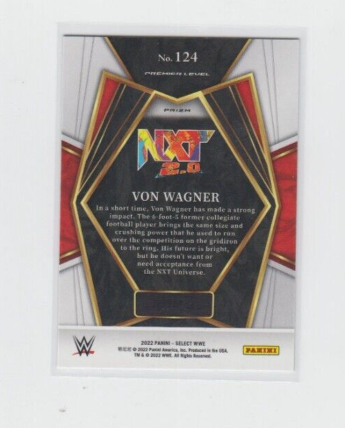 2022 Panini Select Von Wagner RC Tri-Color Prizm Premier Level #124 | eBay