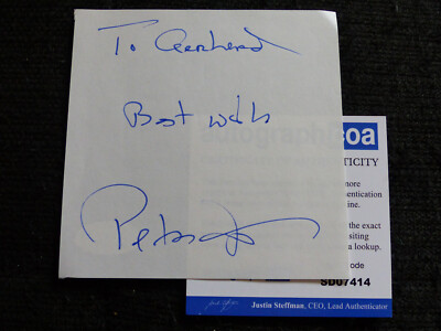 PETER FONDA signed autograph 4x4 Autographed Paper InPerson ACOA COA | eBay