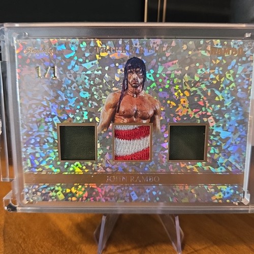 2024 Rambo Keepsake Collection 1/1 JOHN RAMBO Rare Embroidered Triple ...