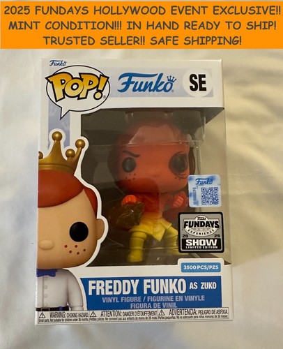 FREDDY FUNKO ZUKO AVATAR LAST AIRBENDER 2025 HOLLYWOOD FUNDAYS EVENT ...
