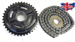 REAR SPROCKET CHAIN KIT FOR ROYAL ENFIELD BULLET CLASSIC GENUINE 500C ...
