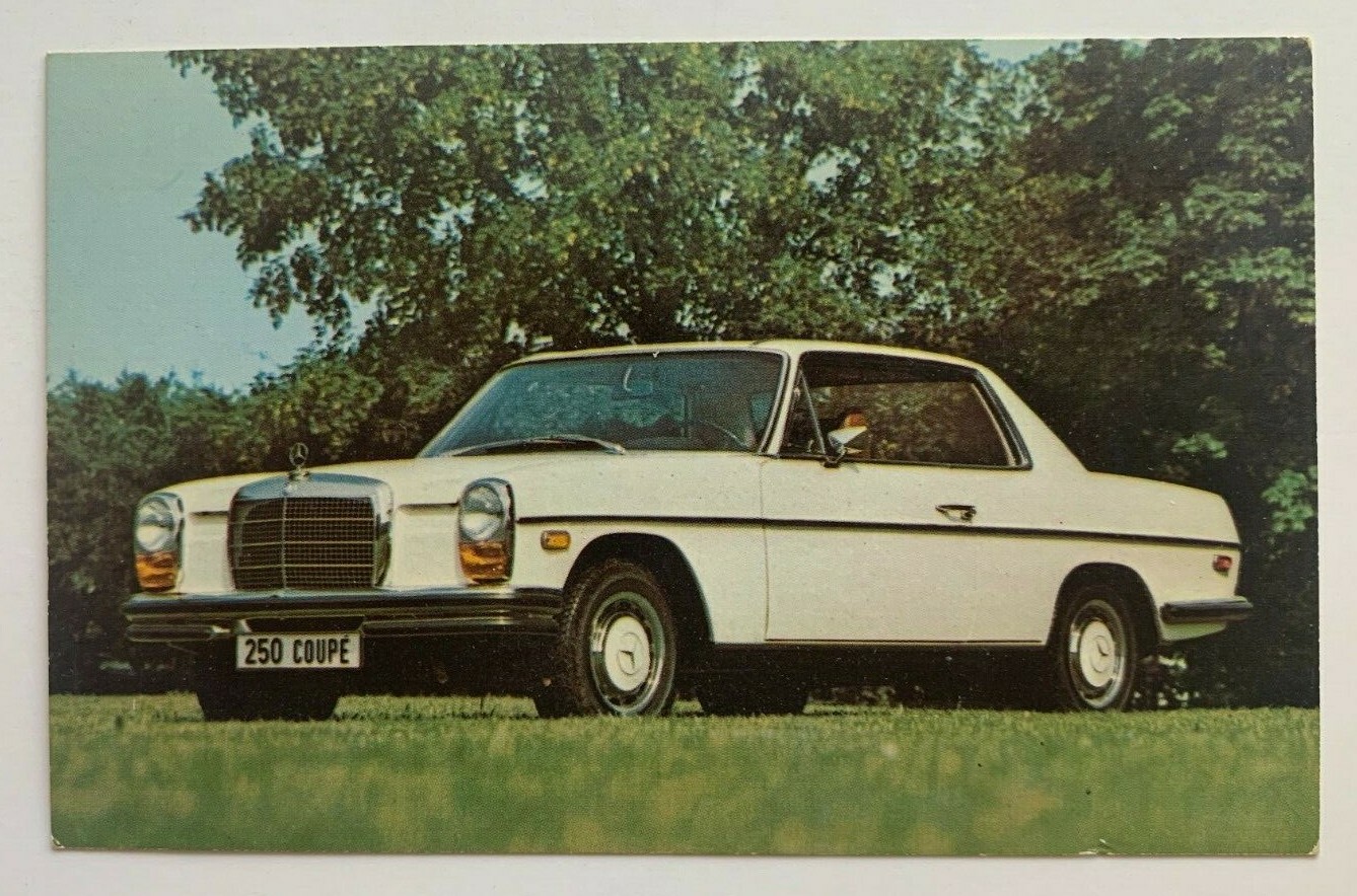 Vintage Mercedes Benz Postcard 250 Coupe advertising automobile auto MB ...