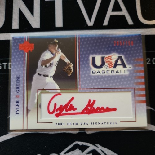 2003 Upper Deck USA TYLER GREENE Autograph 205/750 CARDINALS | eBay