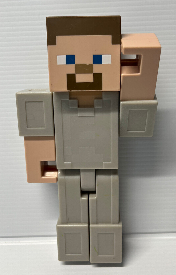 5 Hard Plastic Minecraft Figures Creeper Armored Steve Diamond TNT 6 ...