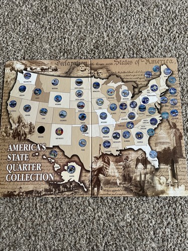 Commemorative Quarters Of The Fifty United States Collectors Map ...