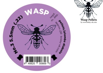 Wasp Pellets by bisley purple no 3 22 5.5mm QTY 250 Cal Airgun Pellets ...