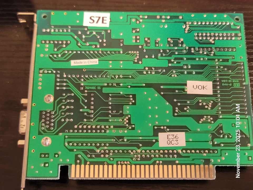 Rare Laser VTCL ISA 8 Bits 256KB VGA Video Card for Retro Gaming ...
