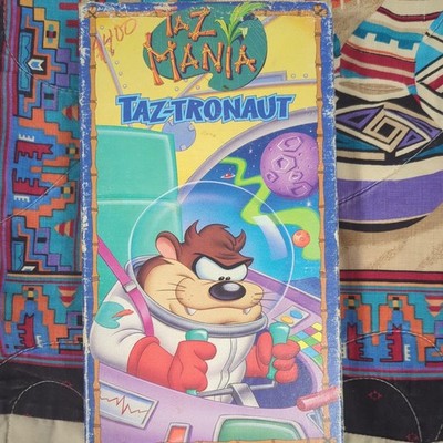 (2) Taz Mania Taz-Tronaut Taz-Manimals VHS VCR Video Tape Movie Cartoon ...