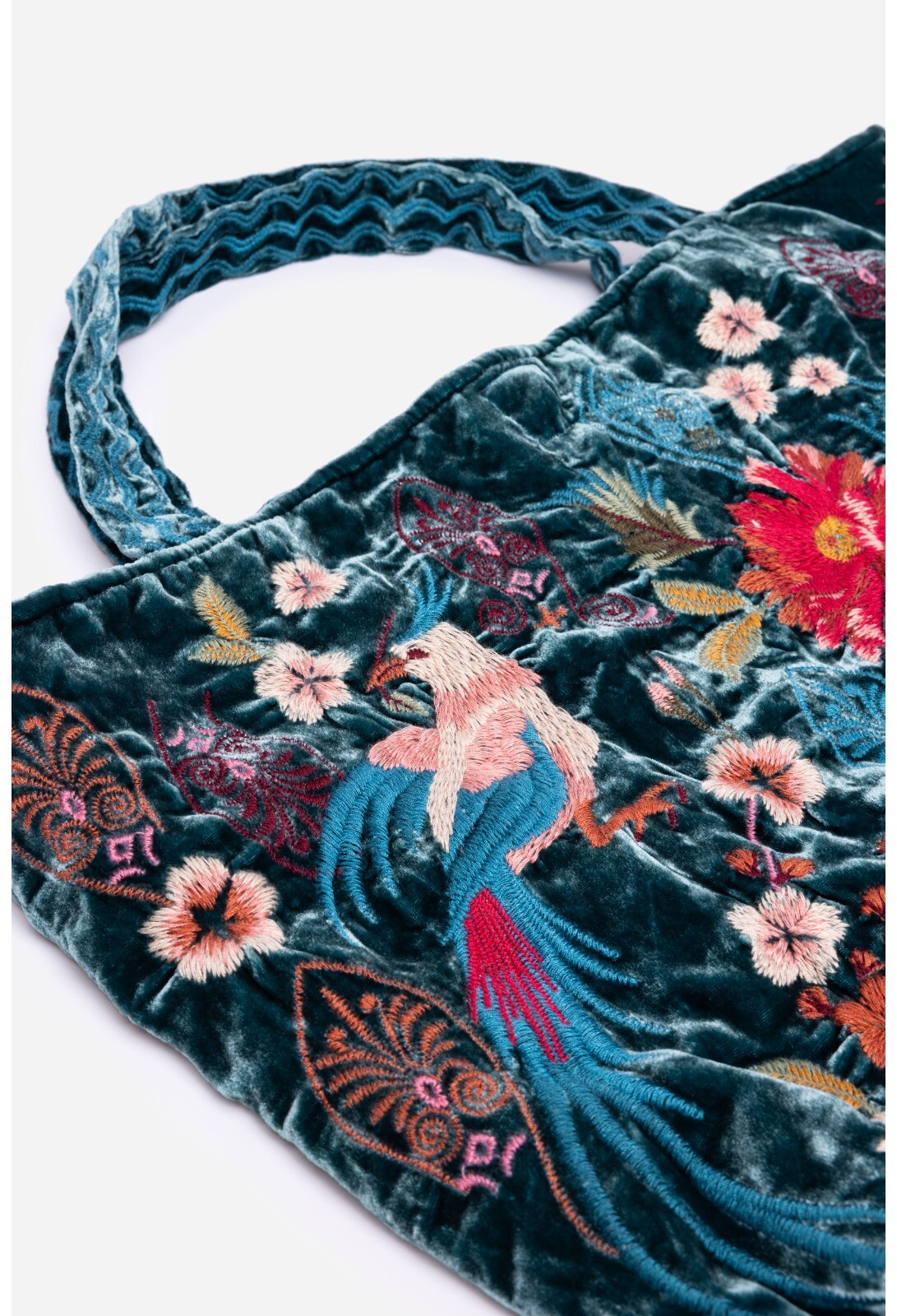 Johnny Was Ashira Velvet Tote Bag Tiger Eye Brown Floral Shoulder Bag ...