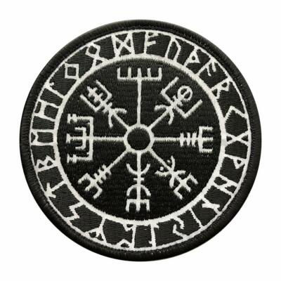 Reflective Viking Odin Compass Vegvisir Patch (Iron on Sew on -REF1) | eBay