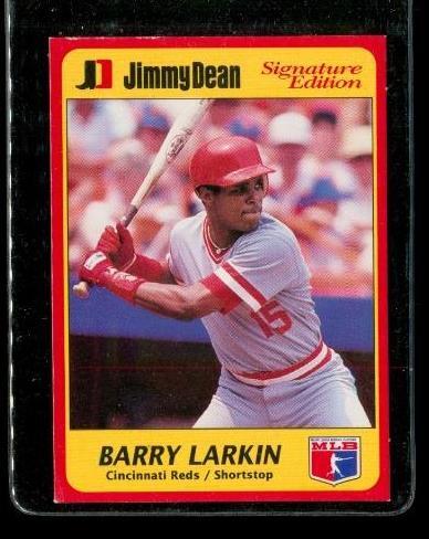 Vintage 1991 JIMMY DEAN SIGNATURE Baseball Card #10 of 25 BARRY LARKIN ...