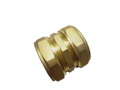 54mm Brass Compression Straight Coupling - Plumbing Fitting For Copper ...