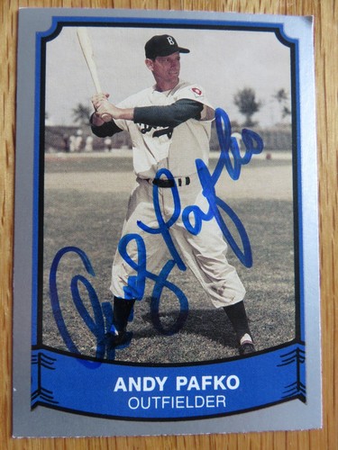 ANDY PAFKO signed BROOKLYN DODGERS 1989 Pacific Baseball Legends #123 ...