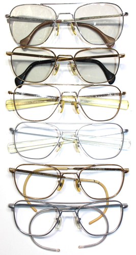 VINTAGE LOT OF 6 AMERICAN OPTICAL AO GENERAL OPTICAL MILITARY AVIATOR ...