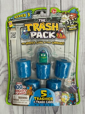New The Trash Pack Series 3 5 Pack Trashies Figures Teal Poop Monster ...