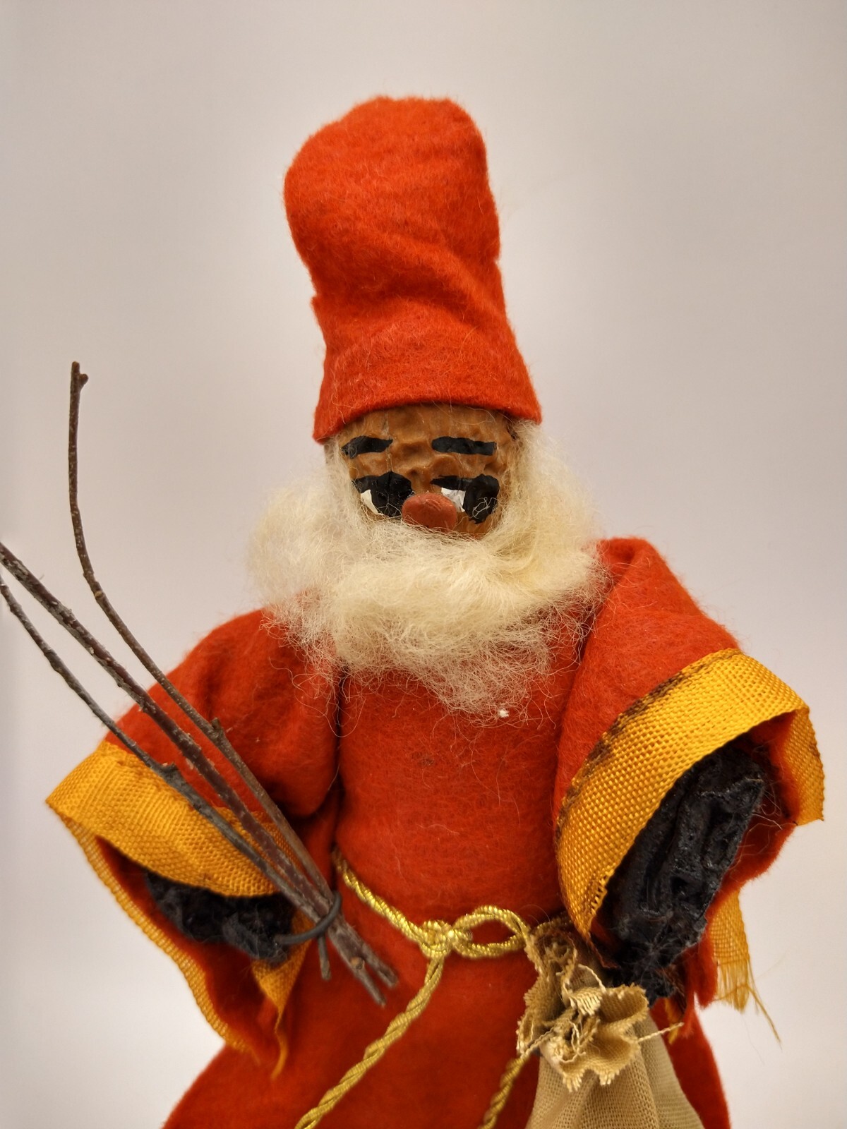 Vintage German Folk Art Nut and Prune Santa Zwetschgenmannia Felt ...