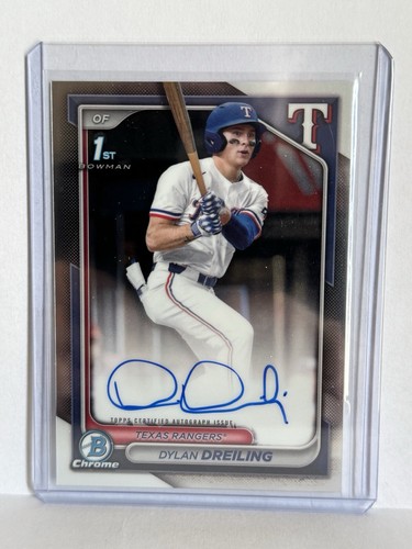 Dylan Dreiling 2024 Bowman Draft Chrome 1st Base Auto #CPA-DD Rangers ...