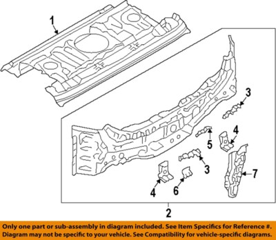 MAZDA OEM 19-25 3 Rear Body Floor Rear Body-Rear Body Panel BDYP7075Z ...