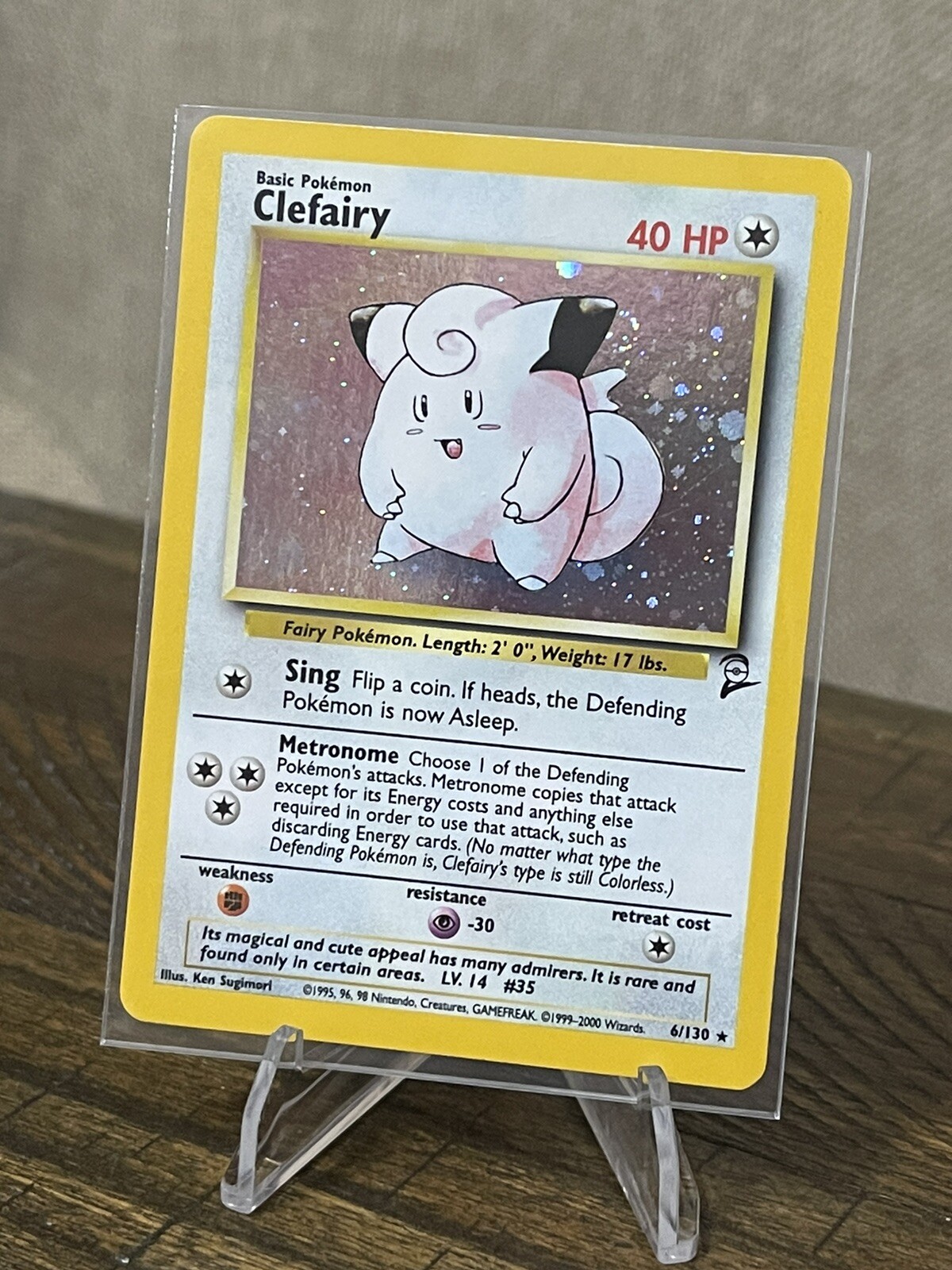 Clefairy 6/130 - Base Set 2 - WOTC Holo-rare Pokemon trading card - LP ...