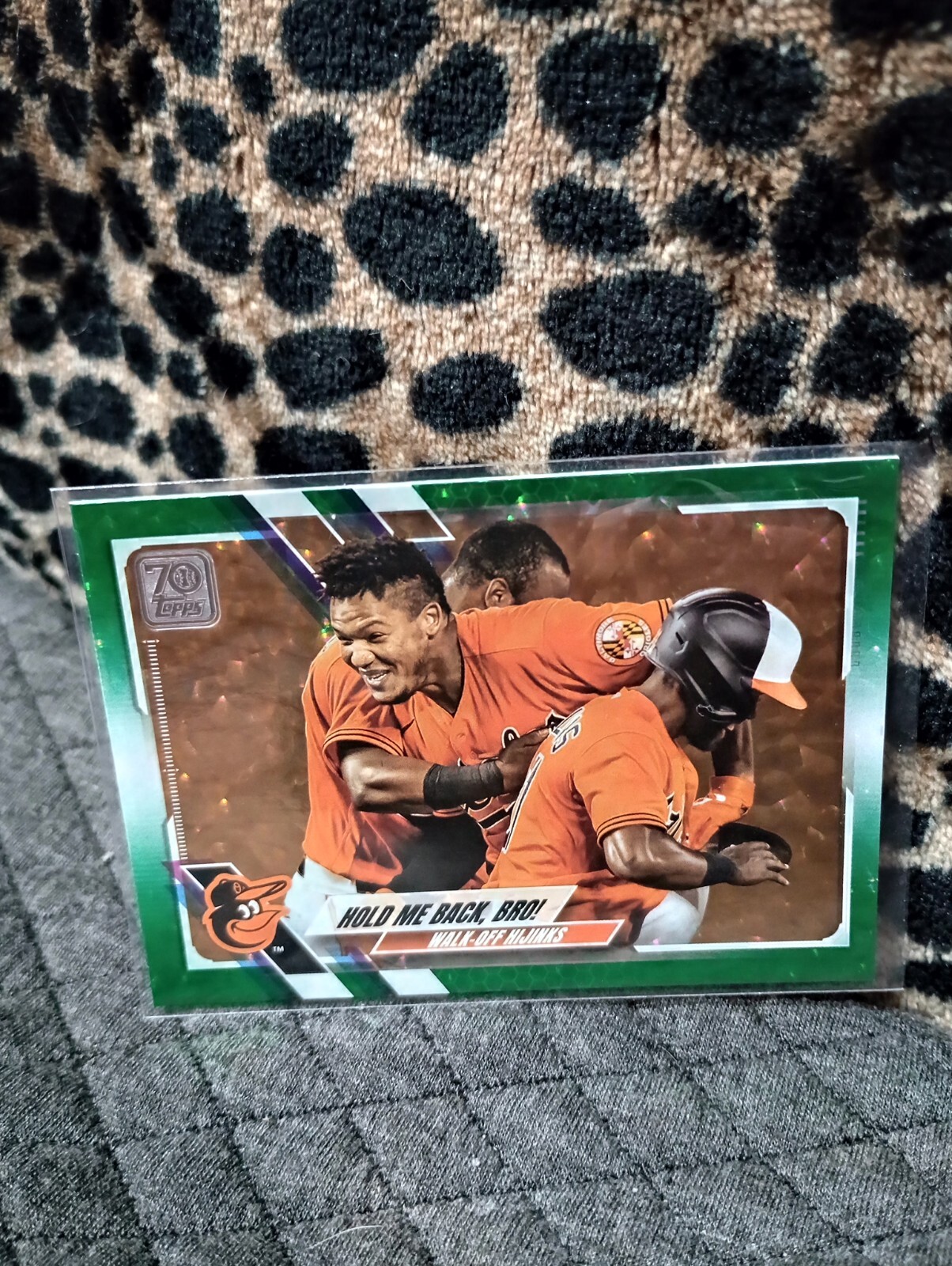 B8 2021 Topps Series 2 Green Foil 578 Hold Me Back, Bro! /499 Orioles ...