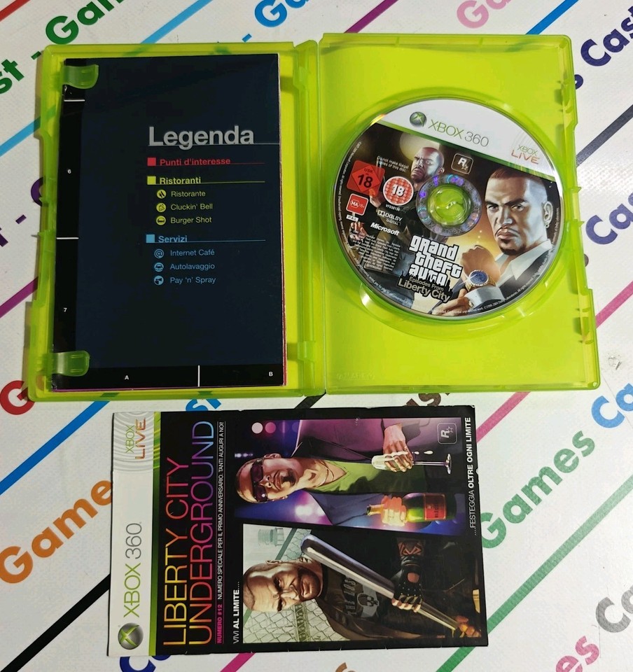 GTA EPISODES FROM LIBERTY CITY XBOX 360 ITALIANO QUASI NUOVO COMPLETO ...
