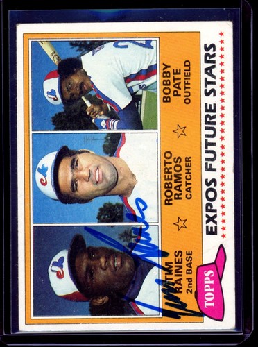 1981 Topps Tim Raines HOF Rookie Auto Autographed Signed #479 | eBay