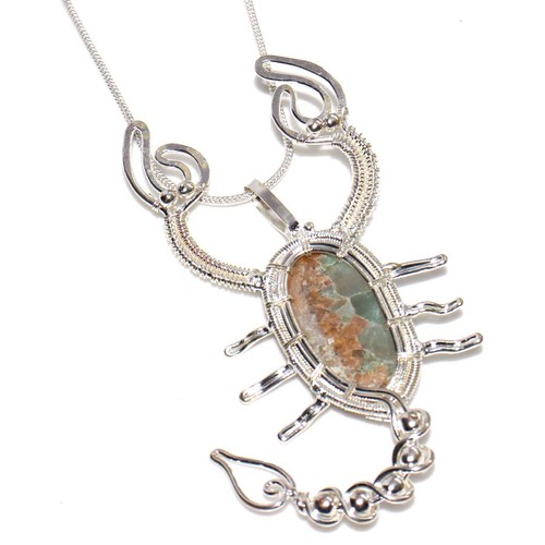 Scorpion Quantum Quatrro Wire-Wrapped Gemstone Handmade Necklace 21" GW ...