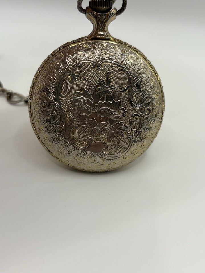 Vintage 1950's Chantel 17 Jewel Incabloc Swiss Pocket Watch~Deer W/Dog ...