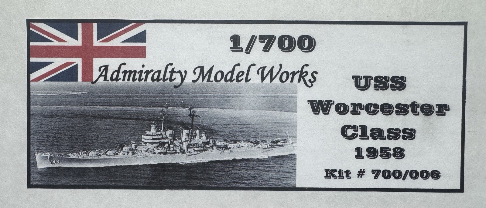 Admiralty Model Works 1/700 USS Worcester Class 1958 Resin Ship Model ...