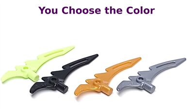 Lego Mini Figure Weapon Serrated Crescent Blade with Bar YOU CHOOSE THE ...