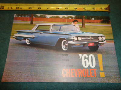 1960 CHEVROLET CAR SALES CATALOG / BROCHURE / ORIGINAL CORVAIR IMPALA ...