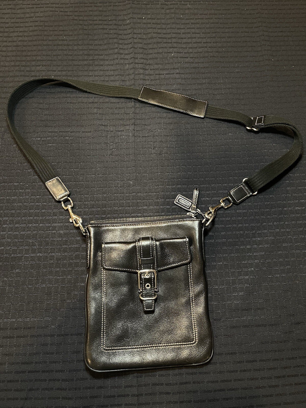 Coach Vintage Rectangular Leather Crossbody Saddle Bag - Gem