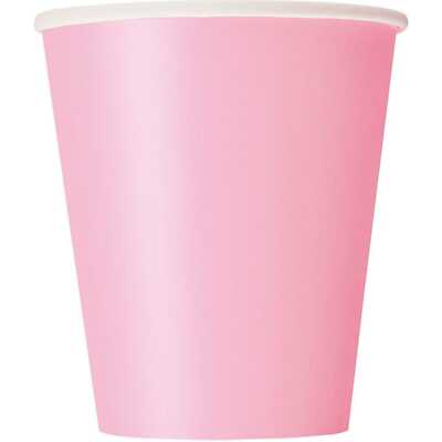 Lovely Light Pink Paper Cups (pack of 8) Baby Shower Girls Party ...