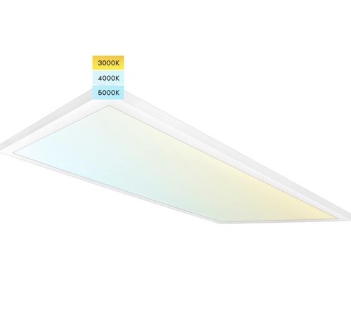 2x4’ Surface Mount LED Flat Panel 3 Color 5000 Lumen Damp Rated 0-10V ...