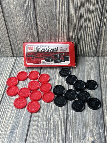Halsam Interlocking American Plastic Checkers Complete Set of 24 EUC | eBay