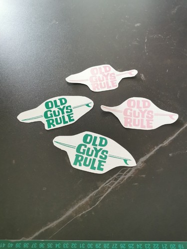 🌟🌟 4x Old Guys Rule Sticker USA Vintage Oldschool Beach Surf Skateboard ...