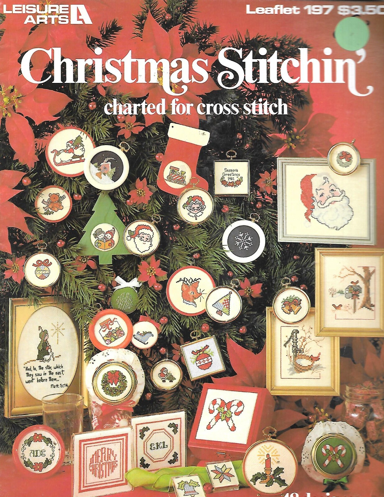 Leisure Arts #197 Christmas Stitchin 48 Designs Charted for Cross ...