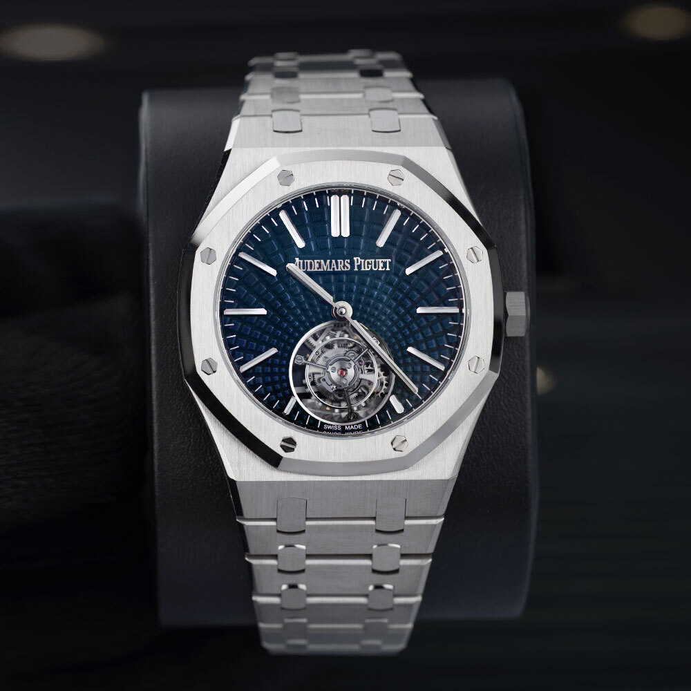 Audemars Piguet Royal Oak Watch 41MM Blue Index Hour Markers Dial | eBay
