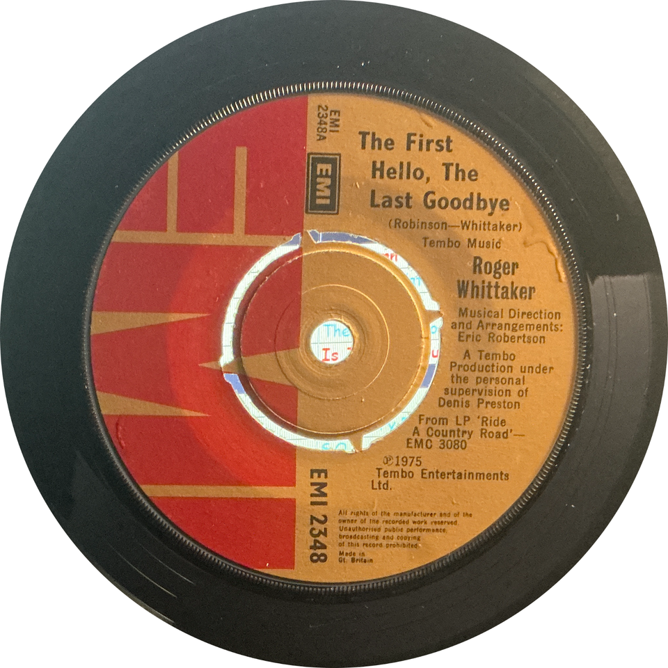 NM ~ ROGER WHITTAKER ~ The First Hello, The Last Goodbye ~ EMI 2348 ...
