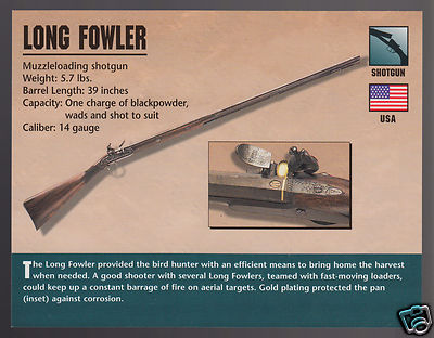 LONG FOWLER SHOTGUN 14 Gauge Bird Hunting Muzzleloading Gun Firearms ...